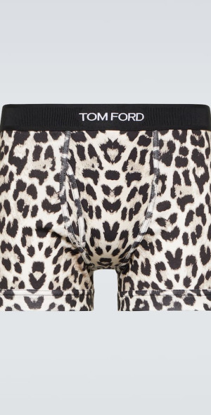 Tom Ford - Leopard-print cotton-blend boxer briefs
