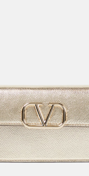 Valentino Garavani - VLogo Signature Small leather wallet on chain