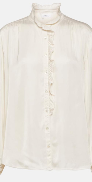 Velvet - Ruffled satin blouse