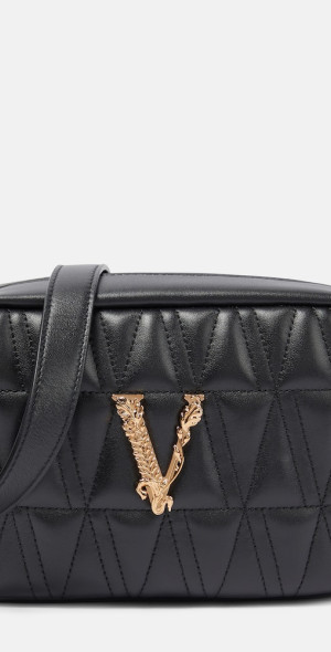 Versace - Virtus quilted leather crossbody bag