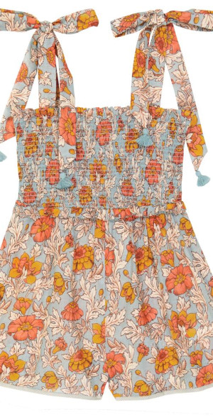 Zimmermann Kids - Andie floral cotton playsuit