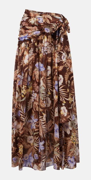 Zimmermann - Coco floral cotton maxi skirt