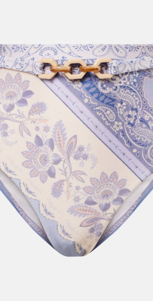 Zimmermann - Lucky floral high-rise bikini bottoms