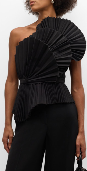 Acler - Abbotsford Pleated Fan Top