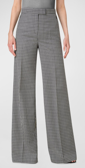 Akris - Floretta Wool Micro-Check Pants