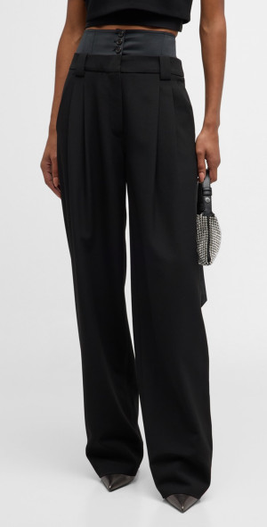 A.L.C. - Brady Wide-Leg Double-Waist Pants