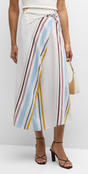 A.L.C. - Clara Stripe Wrap Skirt