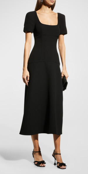 A.L.C. - Hayden Seamed Puff-Sleeve Maxi Dress