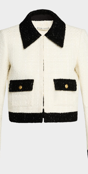 Alice + Olivia - Topher Tweed Boxy Jacket