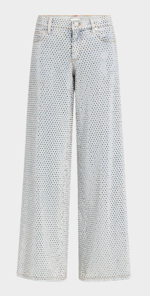 Alice + Olivia - Trish Low-Rise Embellished Baggy Jeans