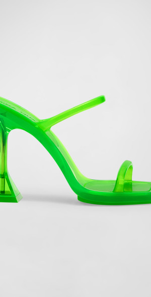 Amina Muaddi - Brito Clear Mule Stiletto Sandals