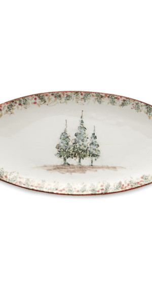 Arte Italica - Natale Long Oval Platter