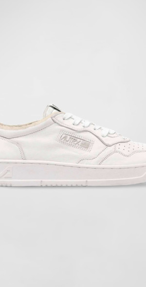 AUTRY - Men's Medalist Leather Shearling Low-Top Sneakers