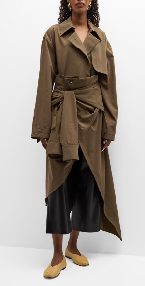 A.W.A.K.E. MODE - Belted Carryover Trench Coat