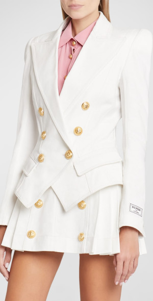 Balmain - 6-Button Denim Blazer Jacket