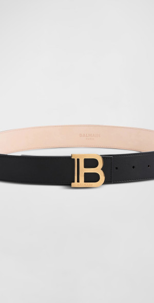 Balmain - Leather & Brass B-Belt
