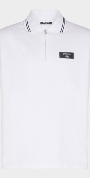Balmain - Men's Monogram Zip Polo Shirt
