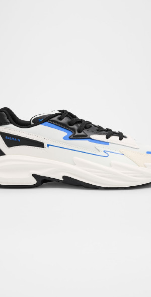 Balmain - Men's Run-Row Leather and Nylon Sneakers