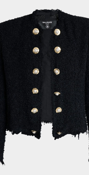 Balmain - Two-Tone Button Tweed Spencer Jacket