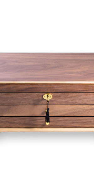 Bey-Berk - Walnut 3-Level Jewelry Box