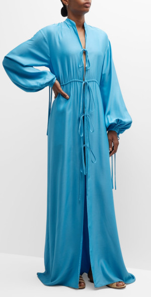 BONDI BORN - Saint Angelo Long String-Tie Dress