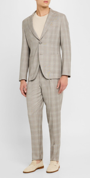 BOSS Camel - Men's Heston Glen Check Wool Suit