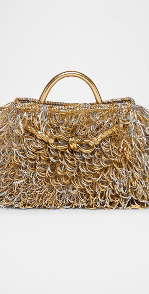 Bottega Veneta - Mini Andiamo Metallic Rope Shoulder Bag