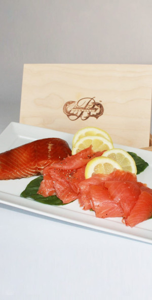 Browne Trading Company - Smoked Salmon Trio Wooden Gift Box