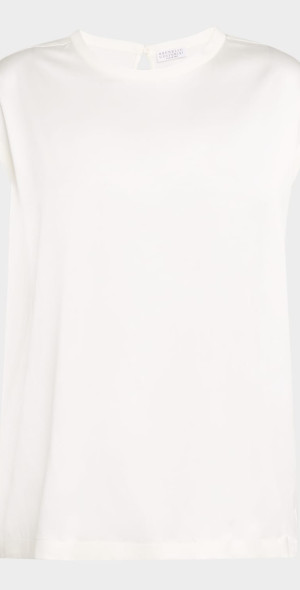 Brunello Cucinelli - Cap Sleeve Satin Silk Top