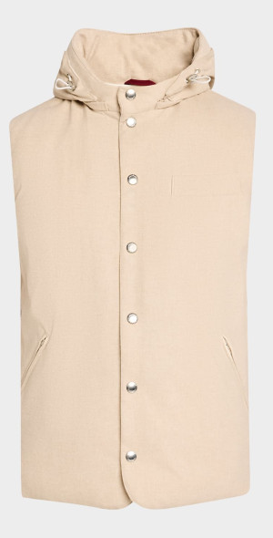 Brunello Cucinelli - Men's Beavered Wool Padded Snap Vest