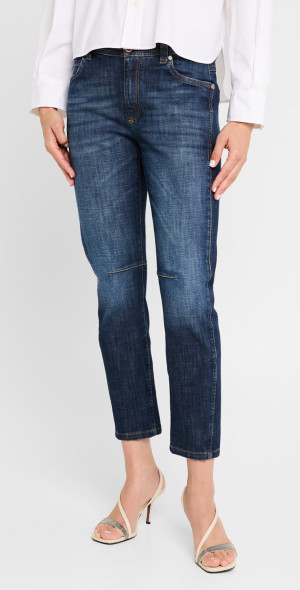 Brunello Cucinelli - Mid-Rise Skinny-Leg Ankle Equestrian Denim Jeans