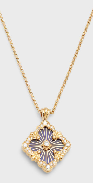 Buccellati Opera Tulle Pendant Necklace With Big Motif Blue And Buccellati Opera Tulle Pendant Necklace With Big Motif Blue And