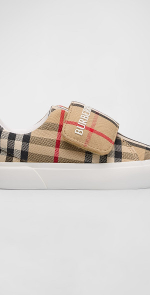 Burberry - Kid's James Check-Print Sneakers, Toddlers/Kids