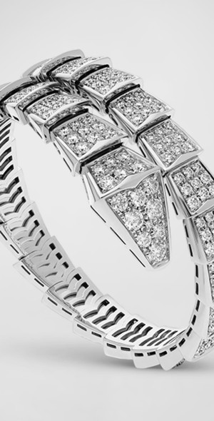 BVLGARI - Serpenti Viper Bracelet in 18k White Gold and Diamonds