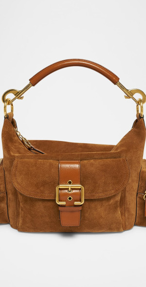 Chloe - Medium Camera Shoulder Bag in Suede