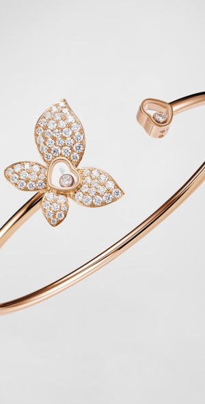 Chopard - Happy Butterfly 18K Rose Gold Diamond Bracelet