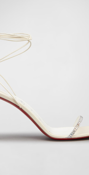 Christian Louboutin - Crystal Ankle-Wrap Red Sole Sandals