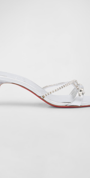 Christian Louboutin - Iza Queen Crystal Red Sole Mule Sandals