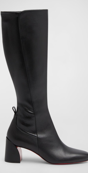 Christian Louboutin - Jane Leather Red Sole Knee Boots