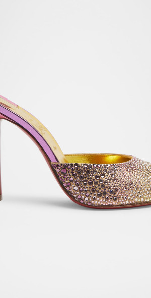 Christian Louboutin - Me Dolly Strass Metallic Red Sole Mule Sandals