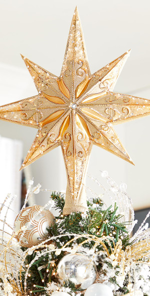 Christopher Radko - Champagne Stellar Christmas Tree Topper