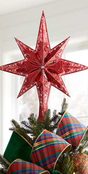 Christopher Radko - Ruby Stellar Christmas Tree Topper