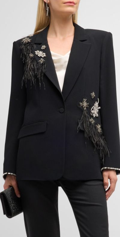 Cinq a Sept - Jamila Embellished Feather Bouquet Blazer