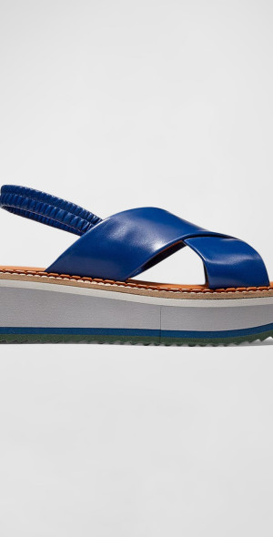 Clergerie Paris - Freedom Leather Crisscross Platform Sandals