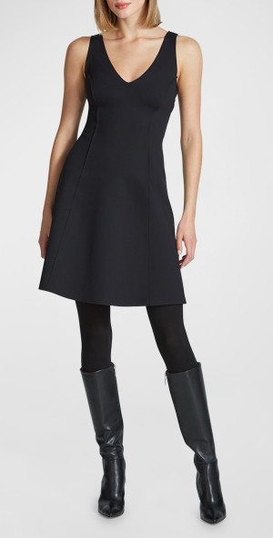 Commando - Founder Neoprene Sleeveless V-Neck Mini Dress