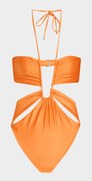 Cult Gaia - Hollis Shimmer Cut-Out One-Piece Swimsuit