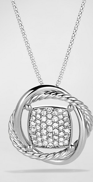 David Yurman - 11mm Pave Diamond Infinity Necklace