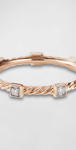 David Yurman - 2mm Cable Collectibles Stack Ring in 18K Gold