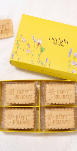 Delight Patisserie - Happy Holidays Shortbread Cookies