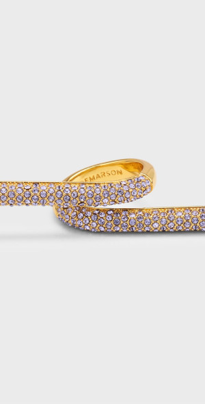 DEMARSON - Full Pave Onka Bypass Ring